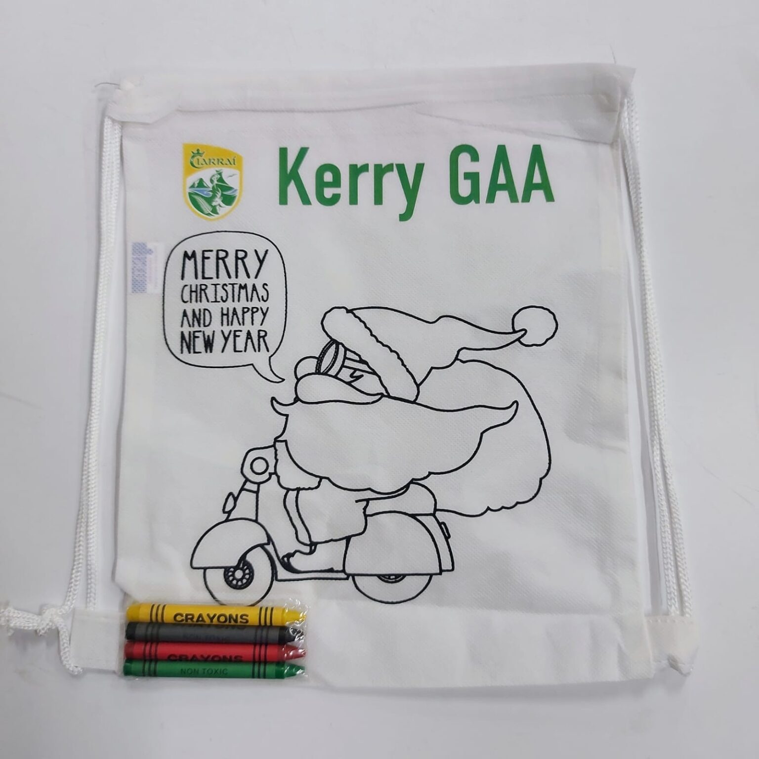 Kerry GAA Christmas Colouring draw string bag - The Kerry GAA Store